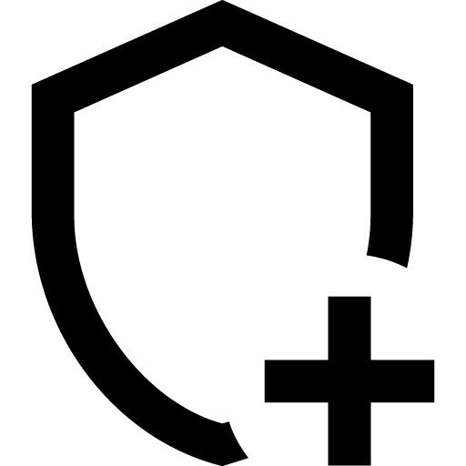 Shield plus outline icon svg png free download