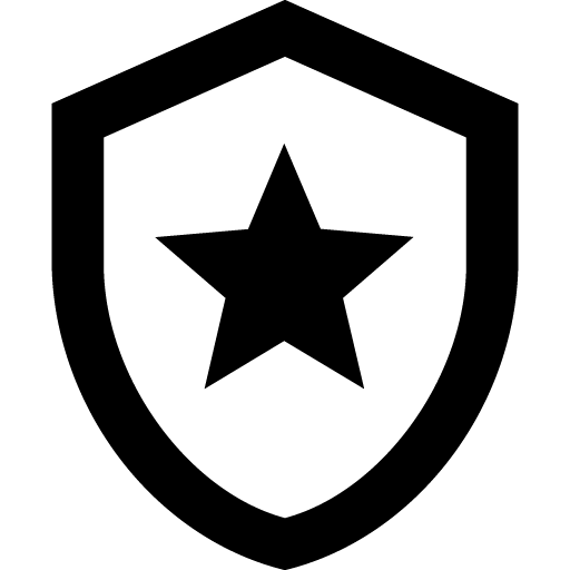Shield star outline icon svg png free download