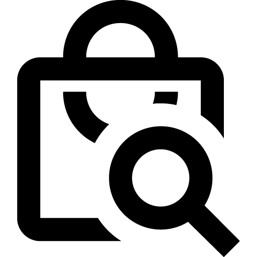 Shopping search outline icon svg png free download