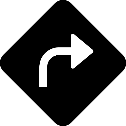 Sign turn right fill icon svg png free download