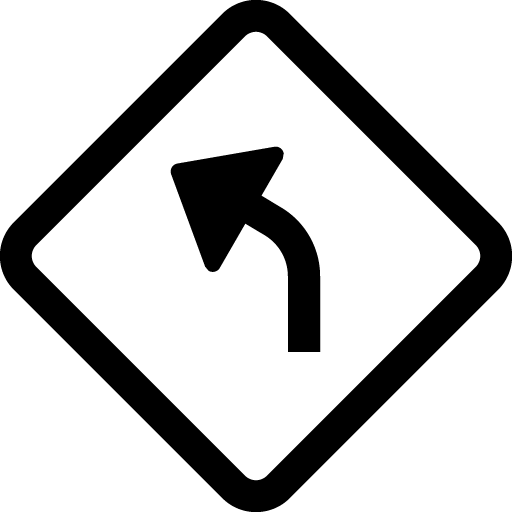 Sign turn slight left icon svg png free download