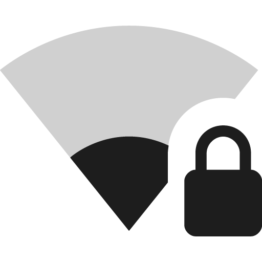Signal wifi 1 bar lock icon svg png free download