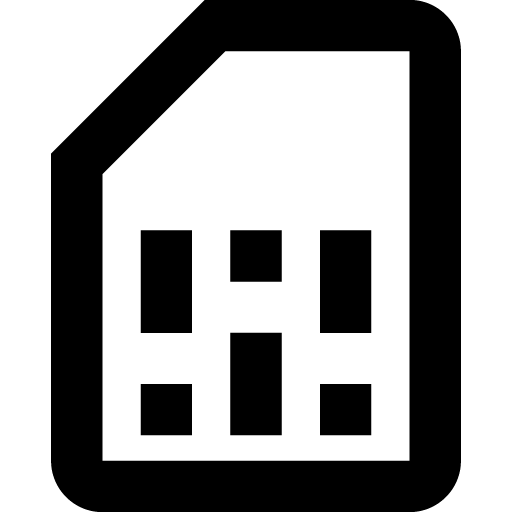 Sim outline icon svg png free download