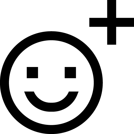 Smile plus icon svg png free download