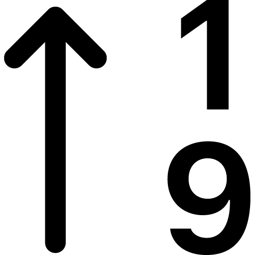 Sort numeric up icon svg png free download - 3