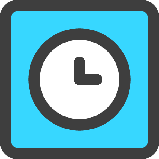 Square clock icon svg png free download