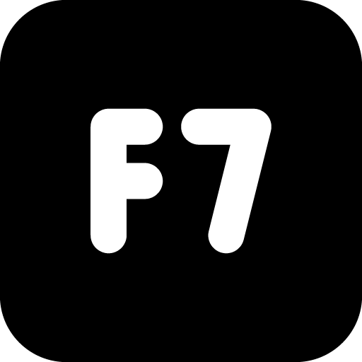 Square f7 filled icon svg png free download
