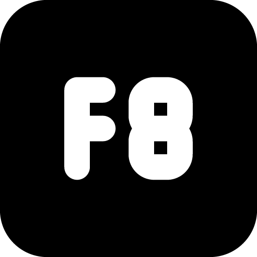 Square f8 filled icon svg png free download