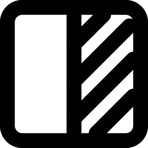 Square half icon svg png free download - 3