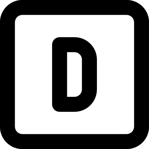 Square letter d icon svg png free download