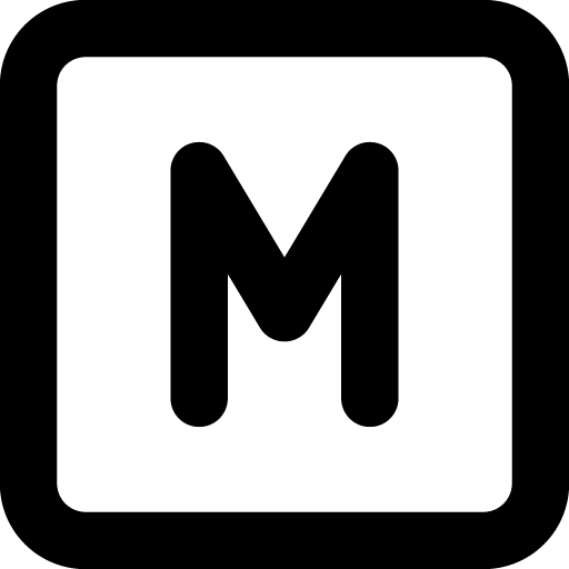 Square letter m icon svg png free download