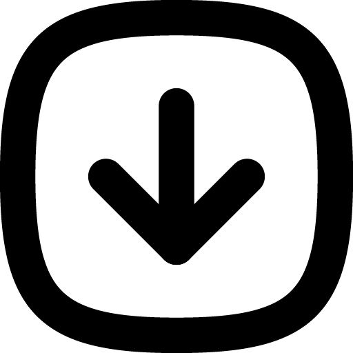 Square rounded arrow down icon svg png free download