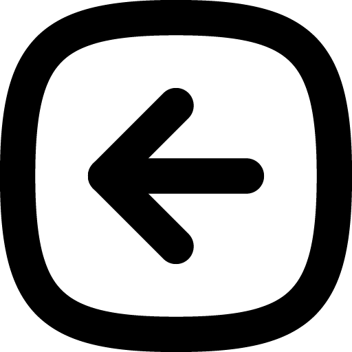 Square rounded arrow left icon svg png free download