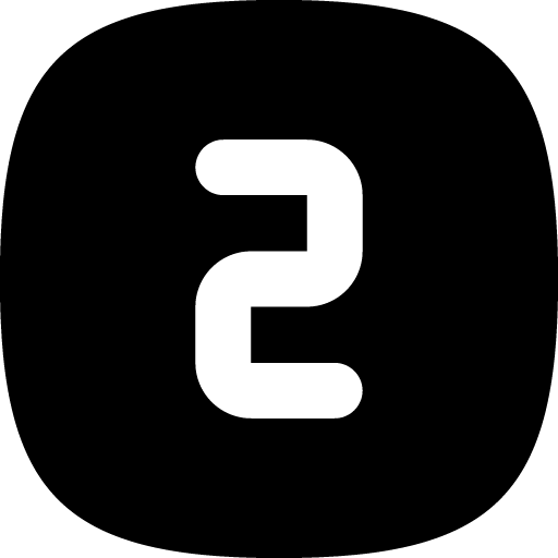 Square rounded number 2 filled icon svg png free download