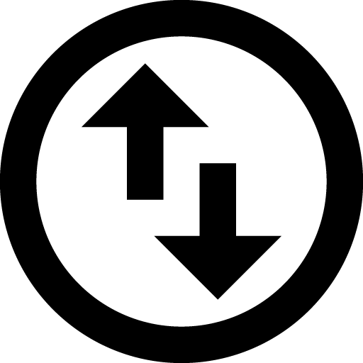 Swap vertical circle outline icon svg png free download