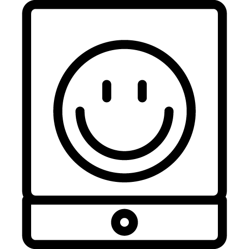 Tablet smiley face icon svg png free download