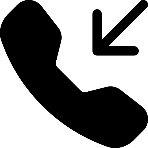 Telephone inbound fill icon svg png free download