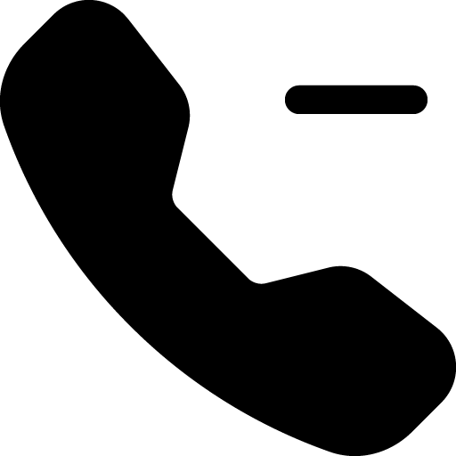 Telephone minus fill icon svg png free download