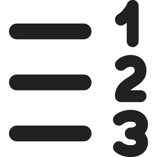 Text number list rtl icon svg png free download