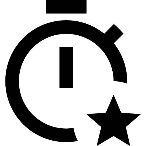 Timer star outline icon svg png free download