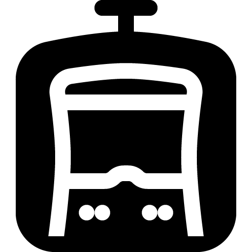 Train lightrail front fill icon svg png free download