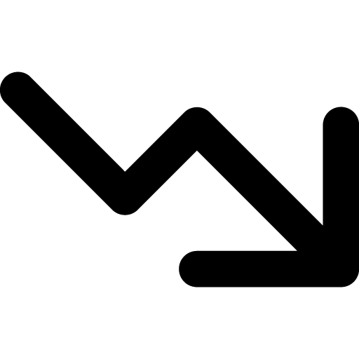 Trending down icon svg png free download - 7