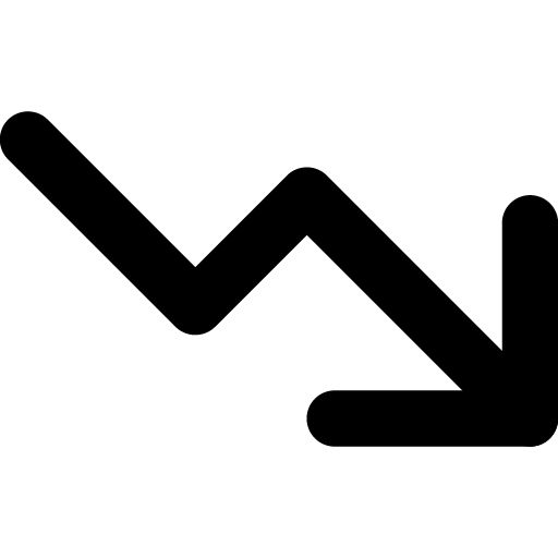 Trending down icon svg png free download - 8