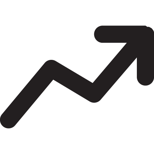 Trending up icon svg png free download - 5
