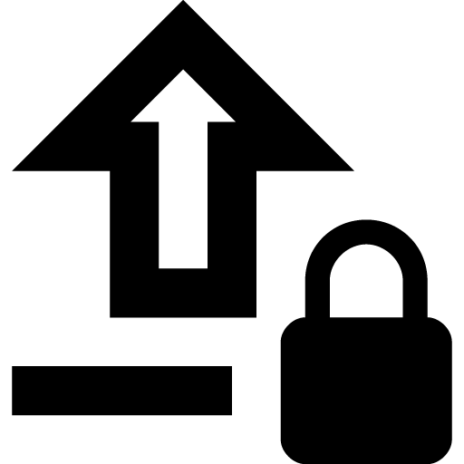 Upload lock outline icon svg png free download