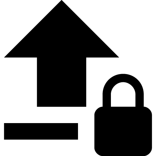 Upload lock icon svg png free download