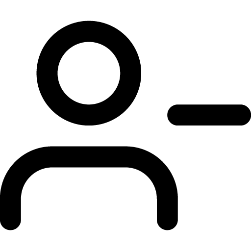 User minus icon svg png free download - 3