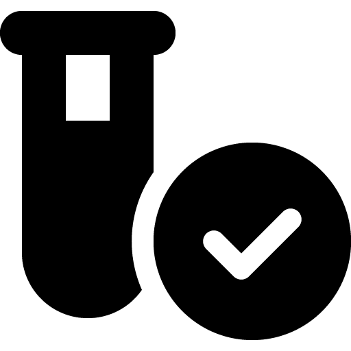 Vial circle check icon svg png free download