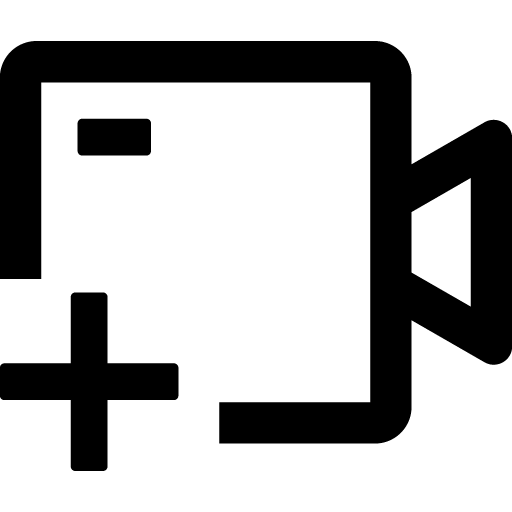 Video camera add icon svg png free download