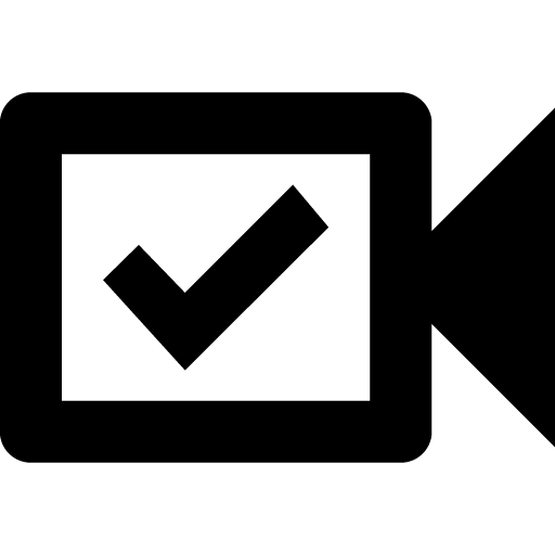 Video check outline icon svg png free download