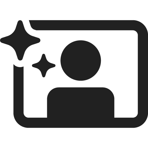 Video person sparkle icon svg png free download