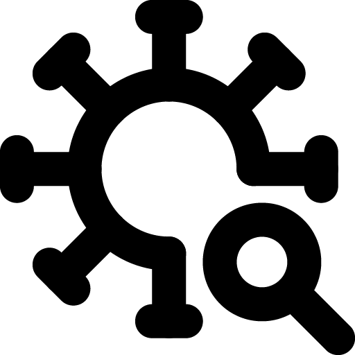 Virus search icon svg png free download