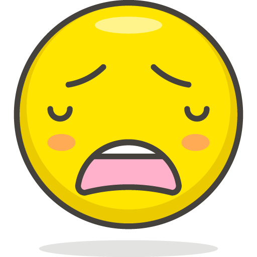 Weary face icon svg png free download