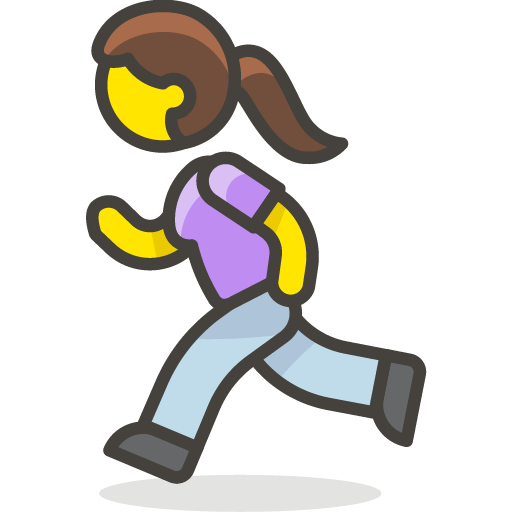 Woman running icon svg png free download