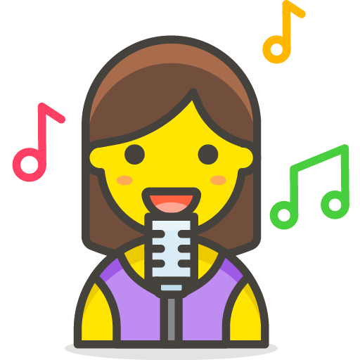 Woman singer icon svg png free download