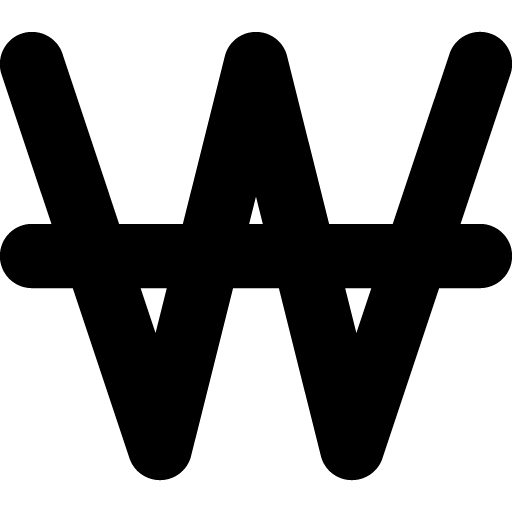 Won sign icon svg png free download - 3