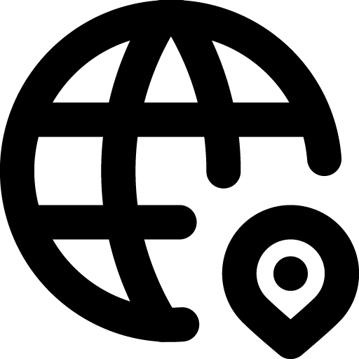 World pin icon svg png free download