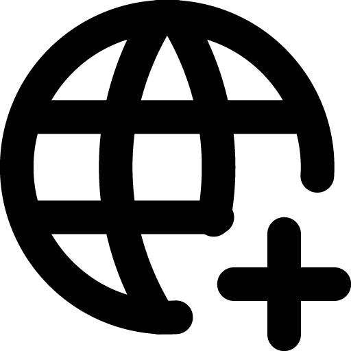 World plus icon svg png free download