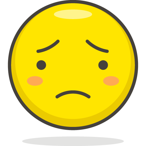 Worried face icon svg png free download